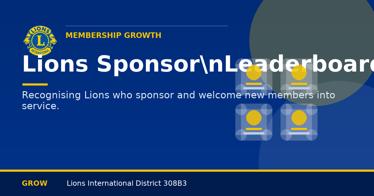 Lions Sponsor Leaderboard | Lions International District 308B3